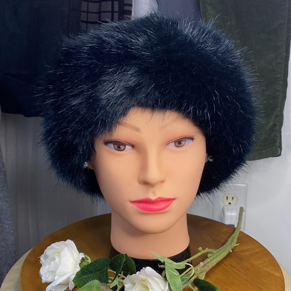 Surell | Accessories | Copy Surell Black Fox Faux Fur Head Band | Poshmark